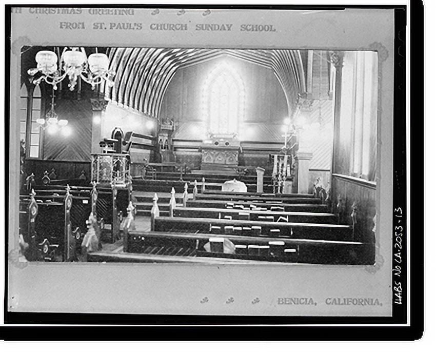Historic Print, St. Paul's Episcopal Church, 120 East J Street, Benicia ...