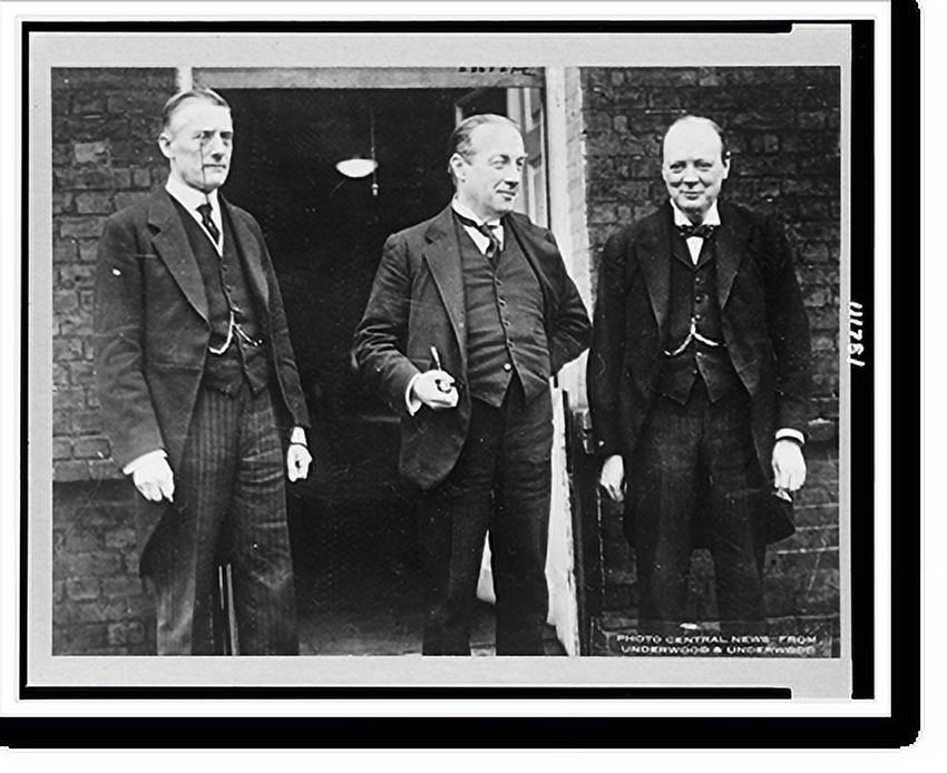 Historic Print, [Standing, left to right: Mr. Austen Chamberlain ...