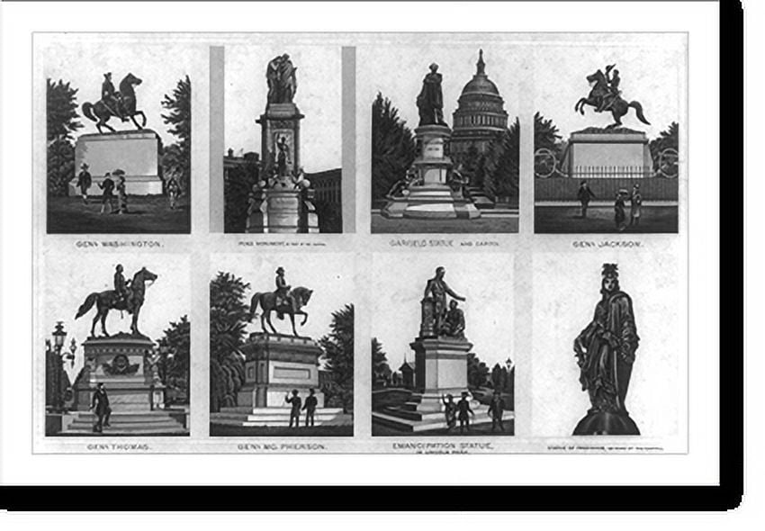 Historic Print, [Statues and monuments of: Gen. Washington on horseback ...