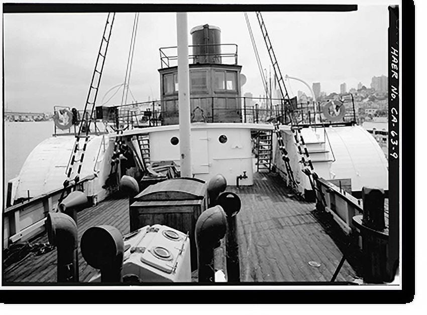 Historic Print, Steam Tug EPPLETON HALL, Hyde Street Pier, San ...