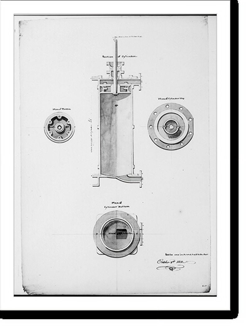 Historic Print, [Steam engine, Washington Navy Yard, Washington, D.C ...