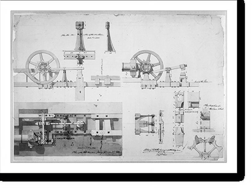 Historic Print, [Steam engine, Washington Navy Yard, Washington, D.C ...