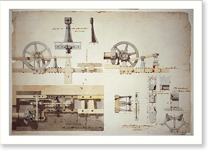 Historic Print, [Steam engine, Washington Navy Yard, Washington, D.C ...