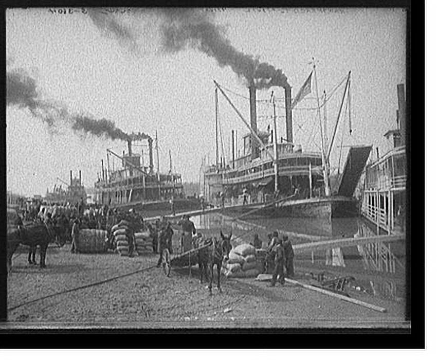Historic Print, [Steamboat landing, Vicksburg, Miss.], 18" x 24 ...