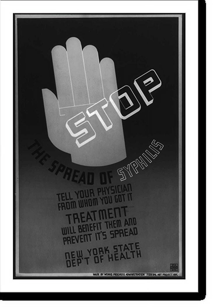 Historic Print, Stop the spread of syphilis Tell your physician from ...