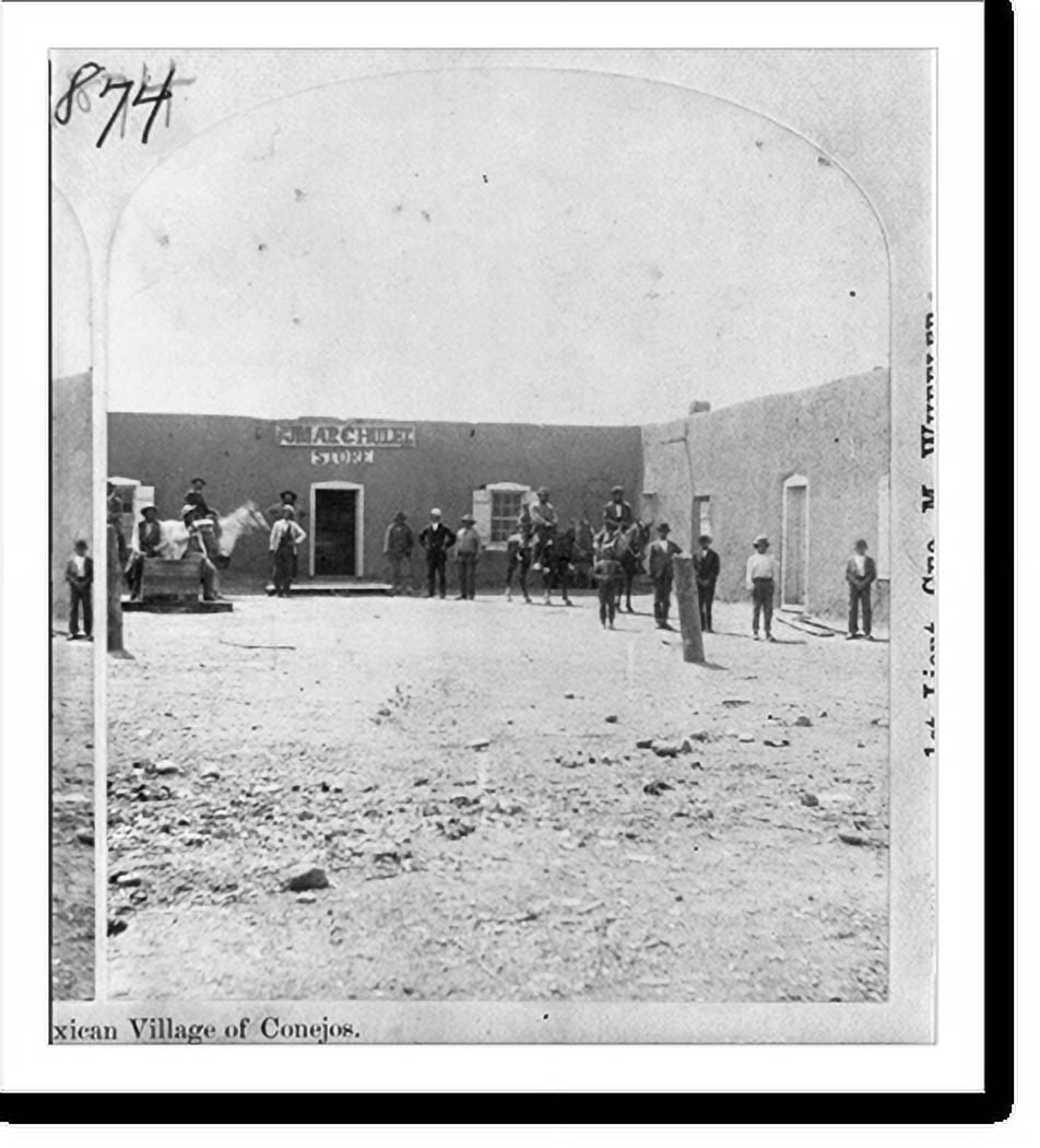 Historic Print, Store at the Mexican Village of Conejos, 18" x 24 ...