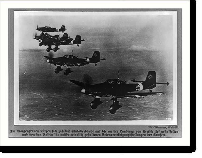 Historic Print, [Stuka dive-bombers in formation over Russia], 18" x 24 ...