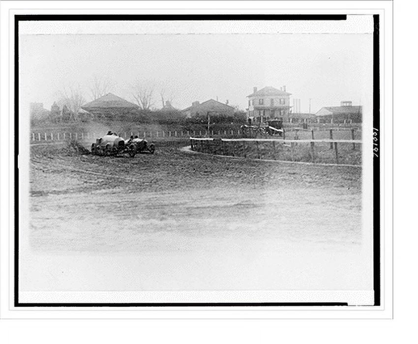 Historic Print, [Stutz Weightman Special and another automobile going ...