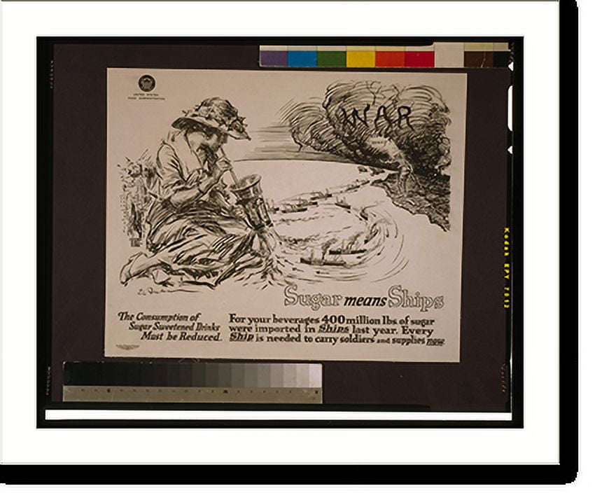 Historic Print, Sugar means ships. The consumption of sugar sweetened ...