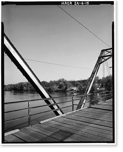 Historic Print, Sutliff's Ferry Bridge, Spanning Cedar River (Cedar ...