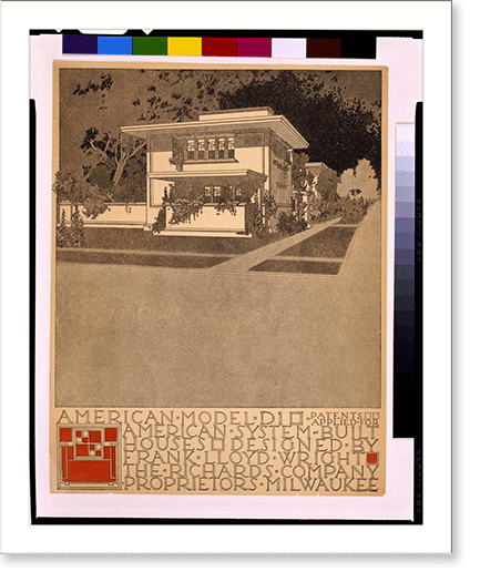 Historic Print, [System of prefabricated houses (American System-Built ...