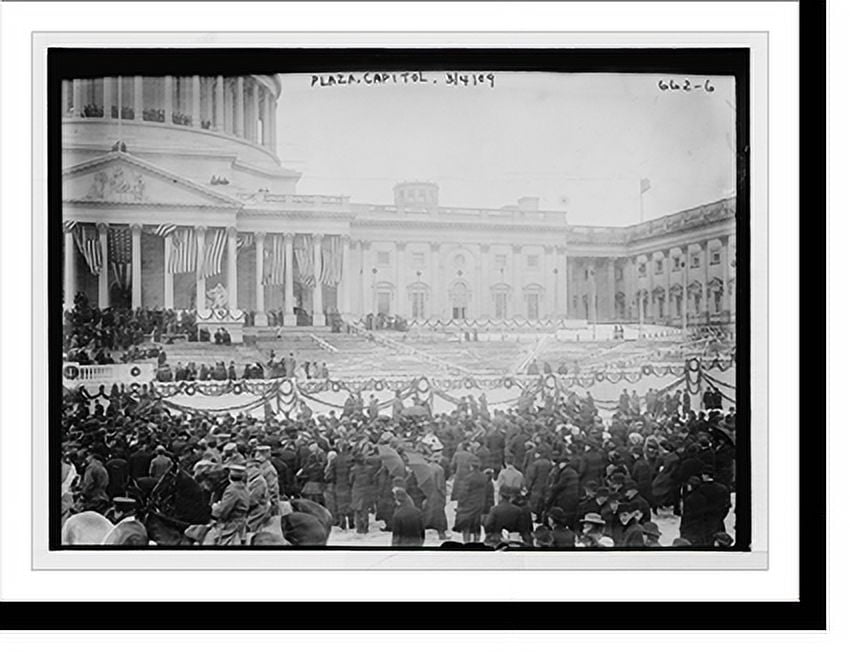 Historic Print, Taft Inauguration, inaugural stand at Capitol ...