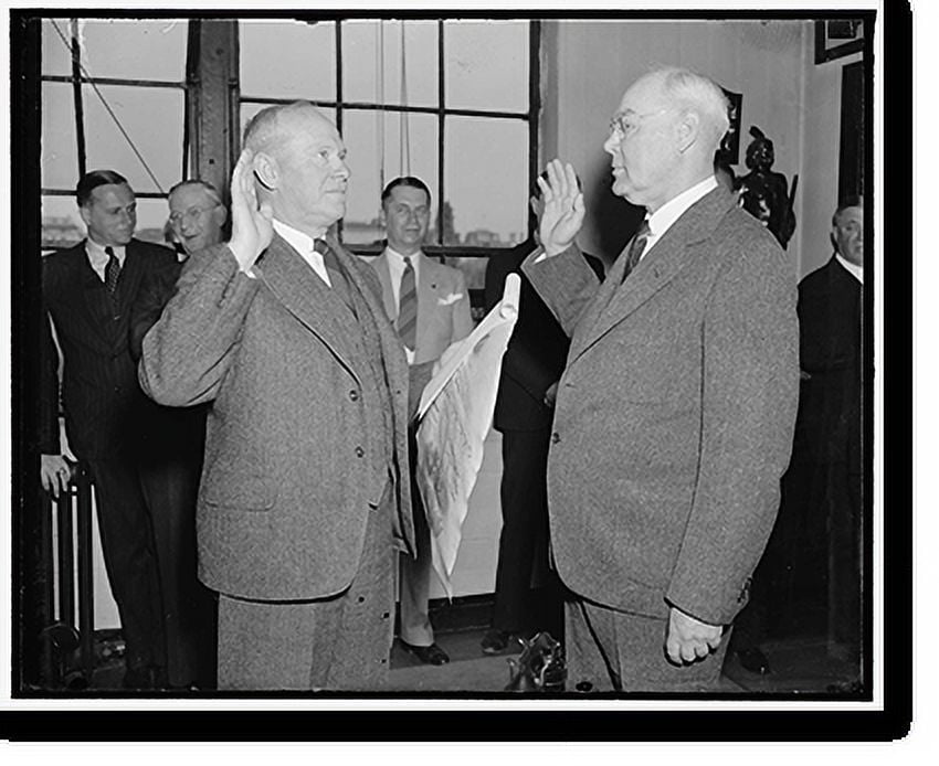 Historic Print, Takes oath as U.S. Marine Corps Paymaster. Washington ...