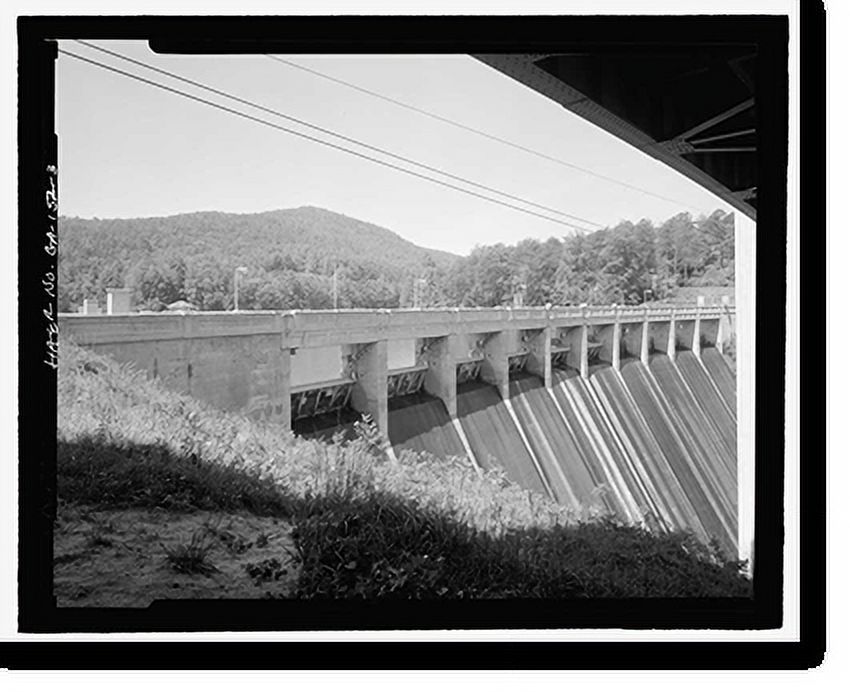 Historic Print, Tallulah Falls Dam, Spanning Tallulah Falls River on U ...