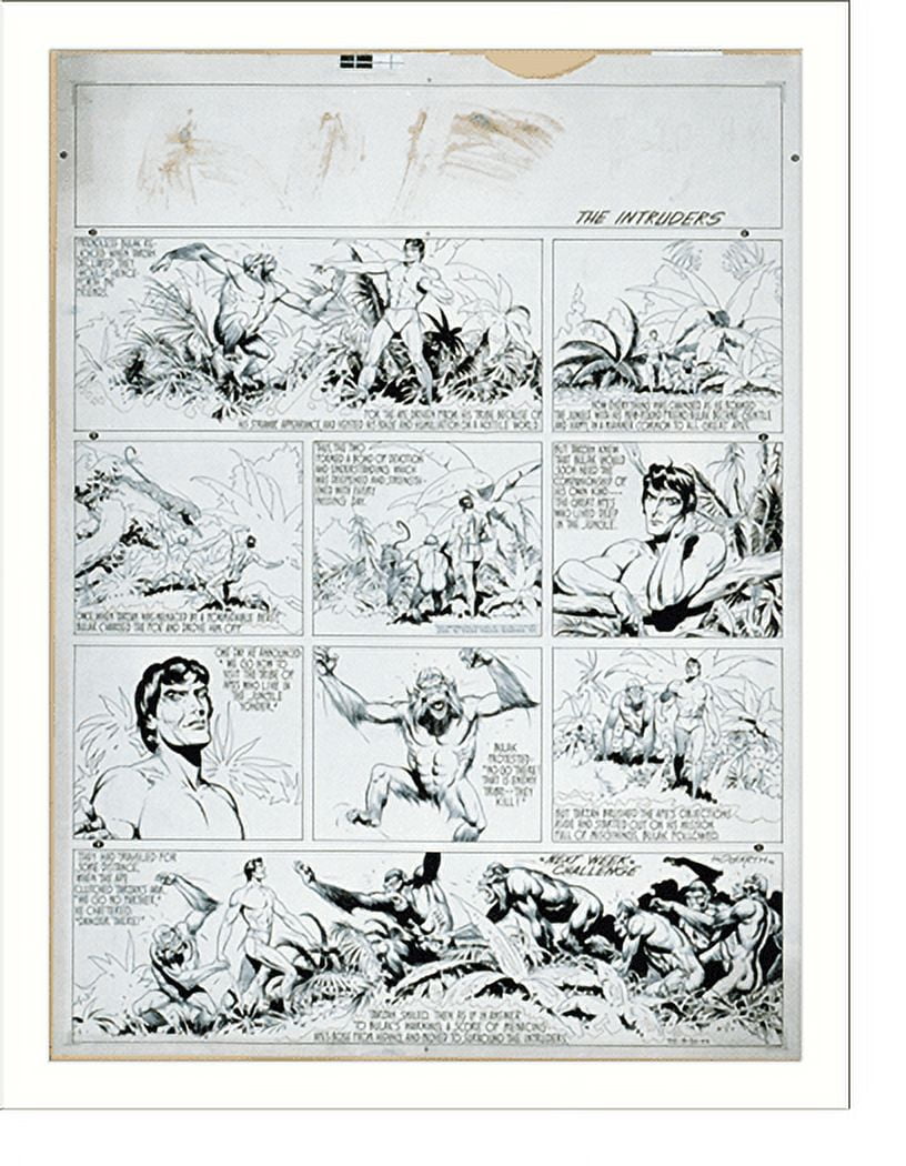 Historic Print, Tarzan. Friendless Bulak rejoiced when Tarzan declared ...