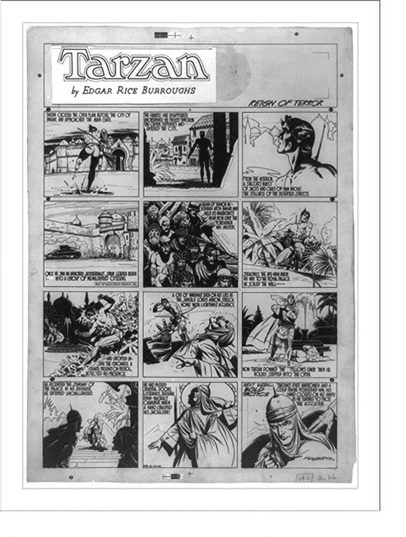 Historic Print, Tarzan. Tarzan crossed the open plain before the city ...