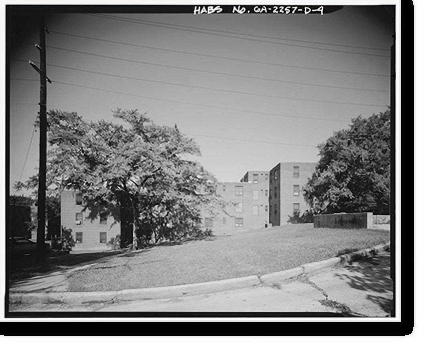 Historic Print, Techwood Homes, Building No. 2, 569-573 Techwood Drive ...