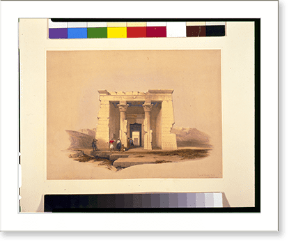Historic Print, Temple of Dandour. Nubia.David Roberts, R.A., 18" x 24 ...