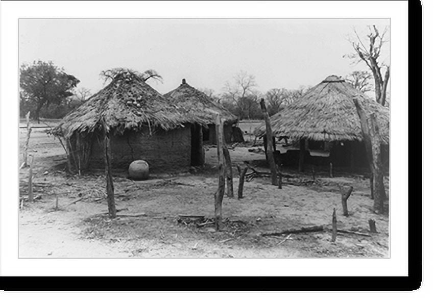 Historic Print, [Thatched roof huts in the Sahelian Zone of West Africa ...