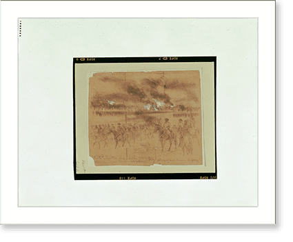 Historic Print, The 3rd Custer div. on the 7th of Octr. retiring and ...