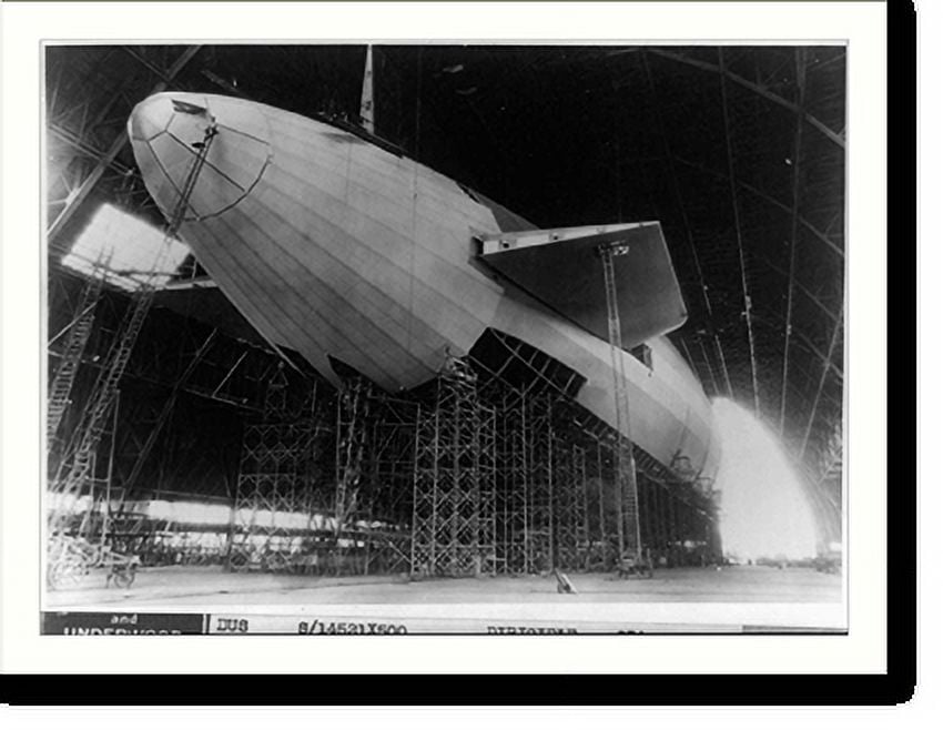 Historic Print, The Akron nearing completion at hangar, Akron, Ohio, 16 ...