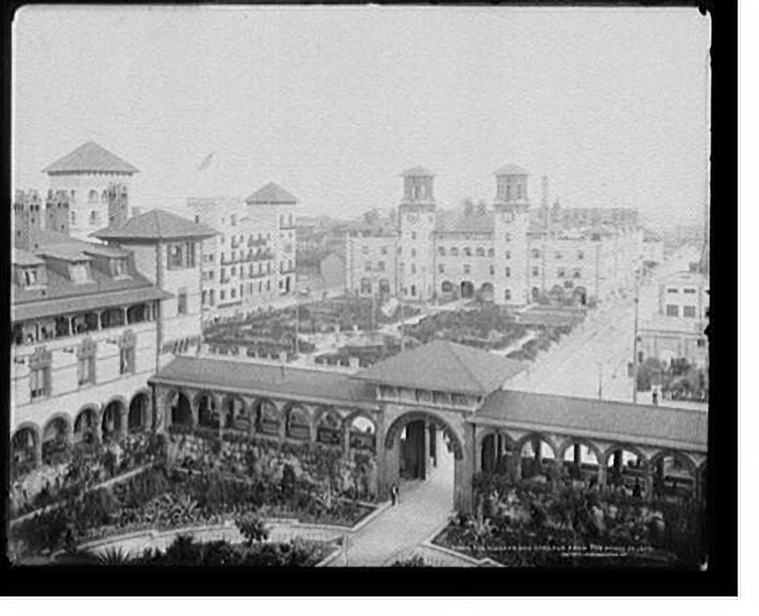 Historic Print, The Alcazar and Cordova from the Ponce de Leon, 18" x ...