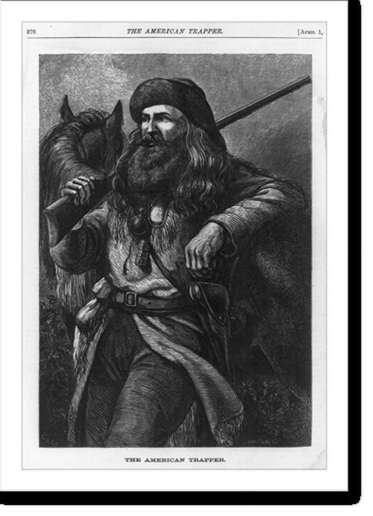 Historic Print, The American trapper, 16" x 20" - Walmart.com