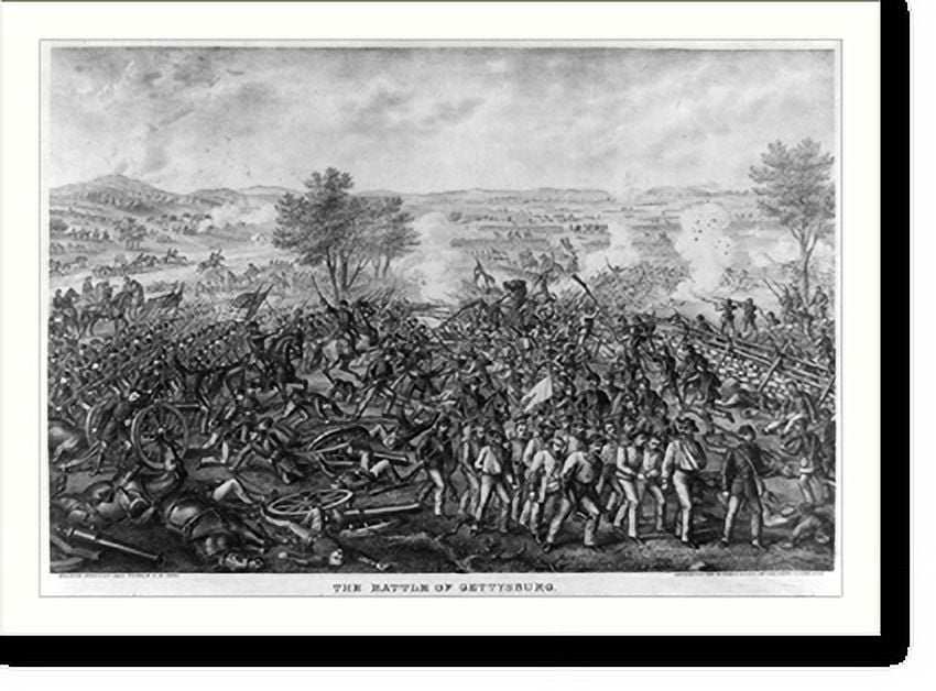 Historic Print, The Battle of Gettysburg, 18" x 24" - Walmart.com