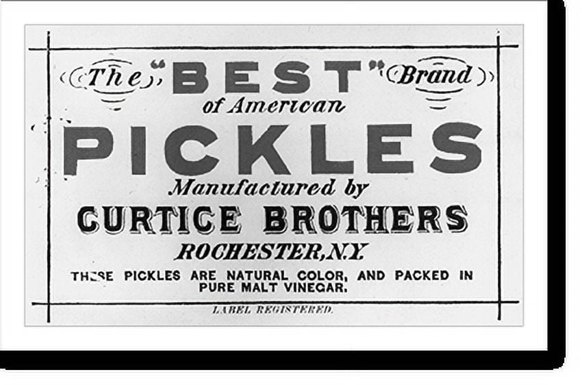 Historic Print, The Best" Brand of American Pickles, manufactured by ...