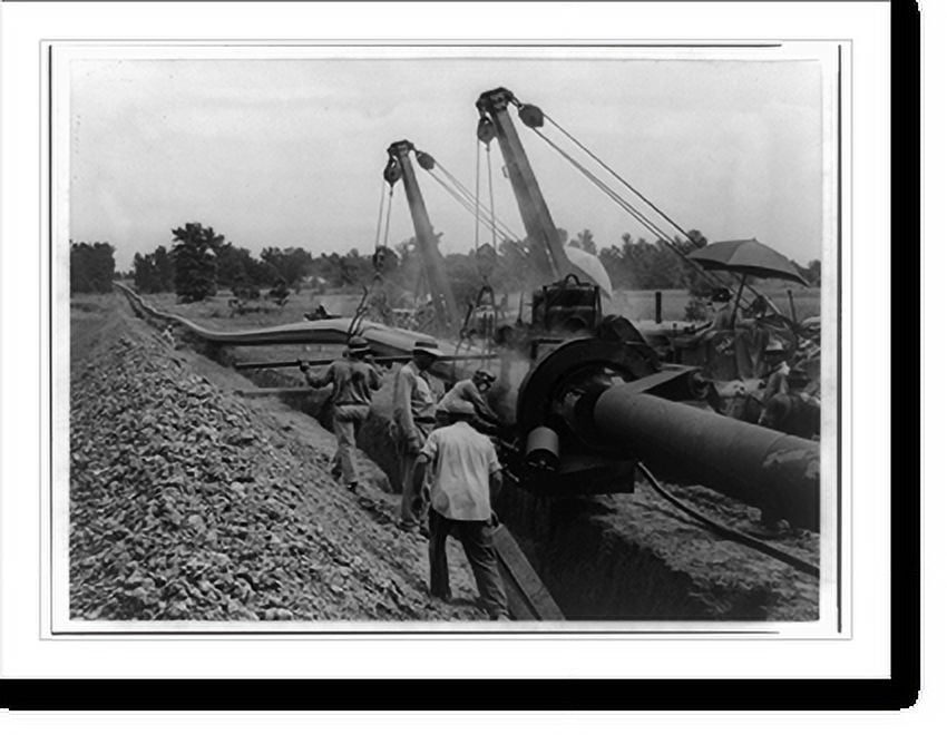 Historic Print, [The Big Inch pipeline under construction: Doping and ...