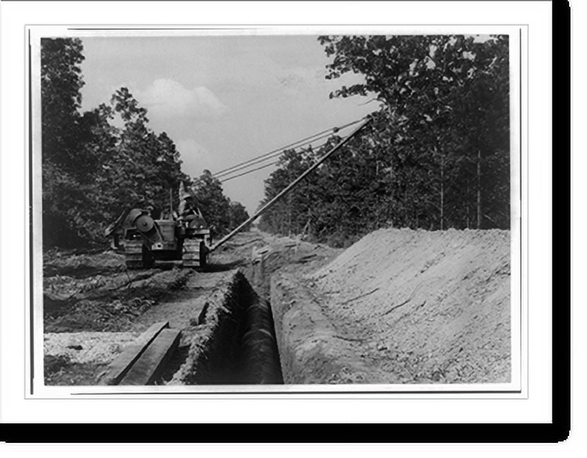 Historic Print, [The Big Inch pipeline under construction: The pipe ...