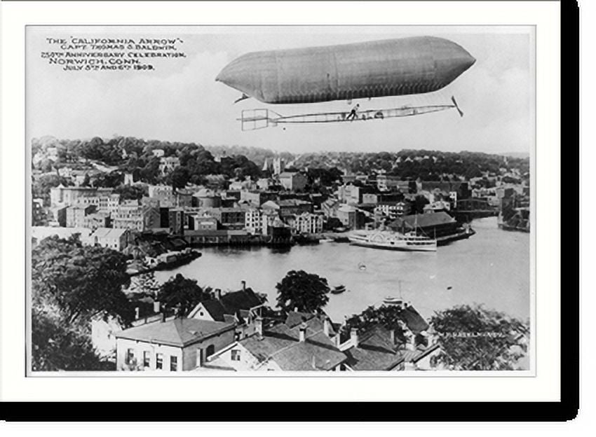 Historic Print, The California Arrow" (Capt. Thomas S. Baldwin). 250th anniversary celebration ...