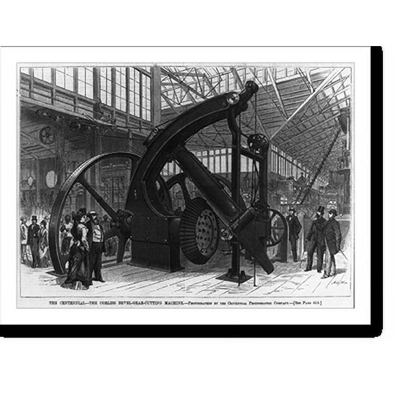 Historic Print, The Corliss Bevel-Gear-Cutting Machine, 16" x 20 ...