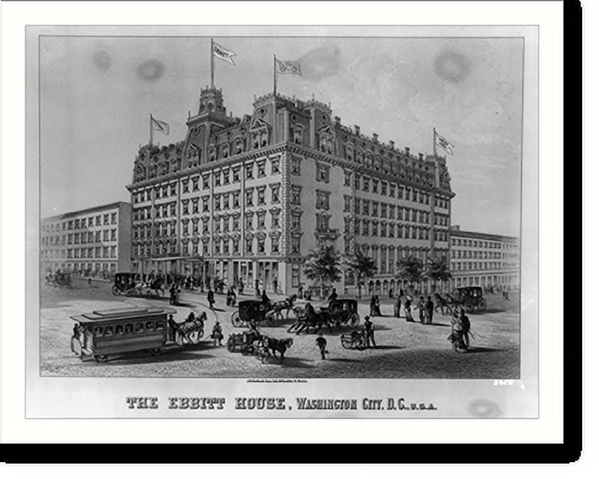 Historic Print, The Ebbitt House, Washington City, D.C., U.S.A., 16" x ...