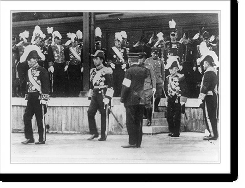 Historic Print, [The Emperor of Japan stepping aboard his flagship with ...