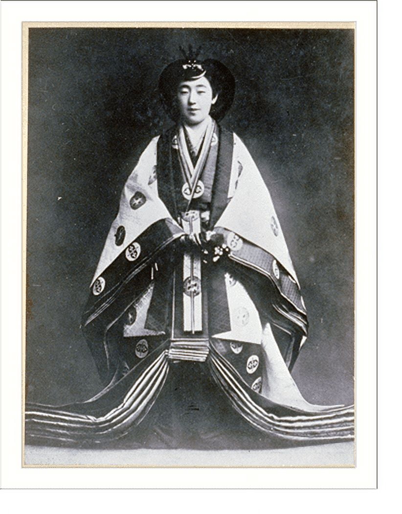 Historic Print, The Empress is crowned in traditional ancestral robes ...