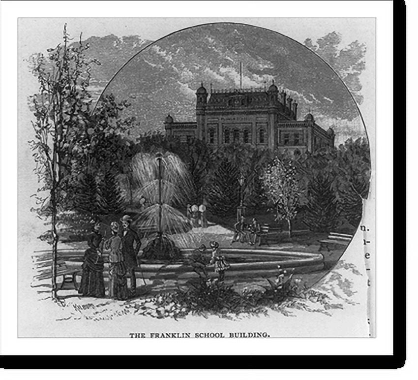 Historic Print, The Franklin School Building, 18" x 24" - Walmart.com