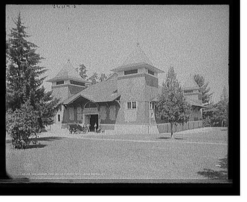 Historic Print, The Garage, Fort William Henry Hotel, Lake George, N.Y ...