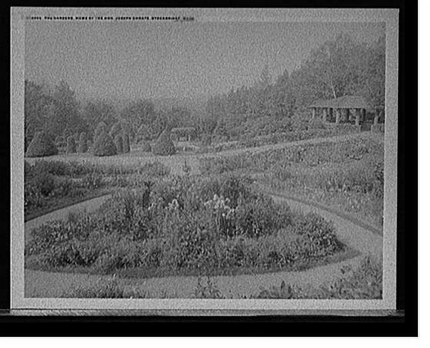 Historic Print, The Gardens, home of the Hon. Joseph Choate ...