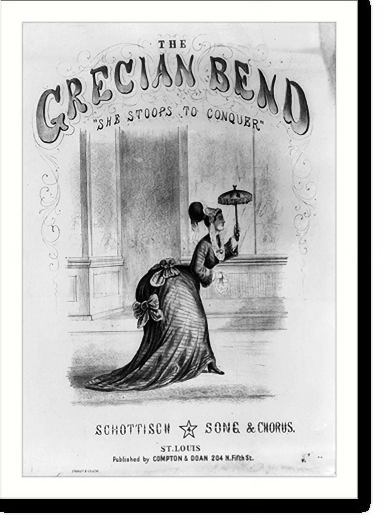 Historic Print, The Grecian Bend, She Stoops to Conquer"", 18" x 24 ...