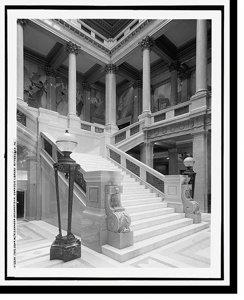 Historic Print, The John W. Alexander decorations, Carnegie Library ...