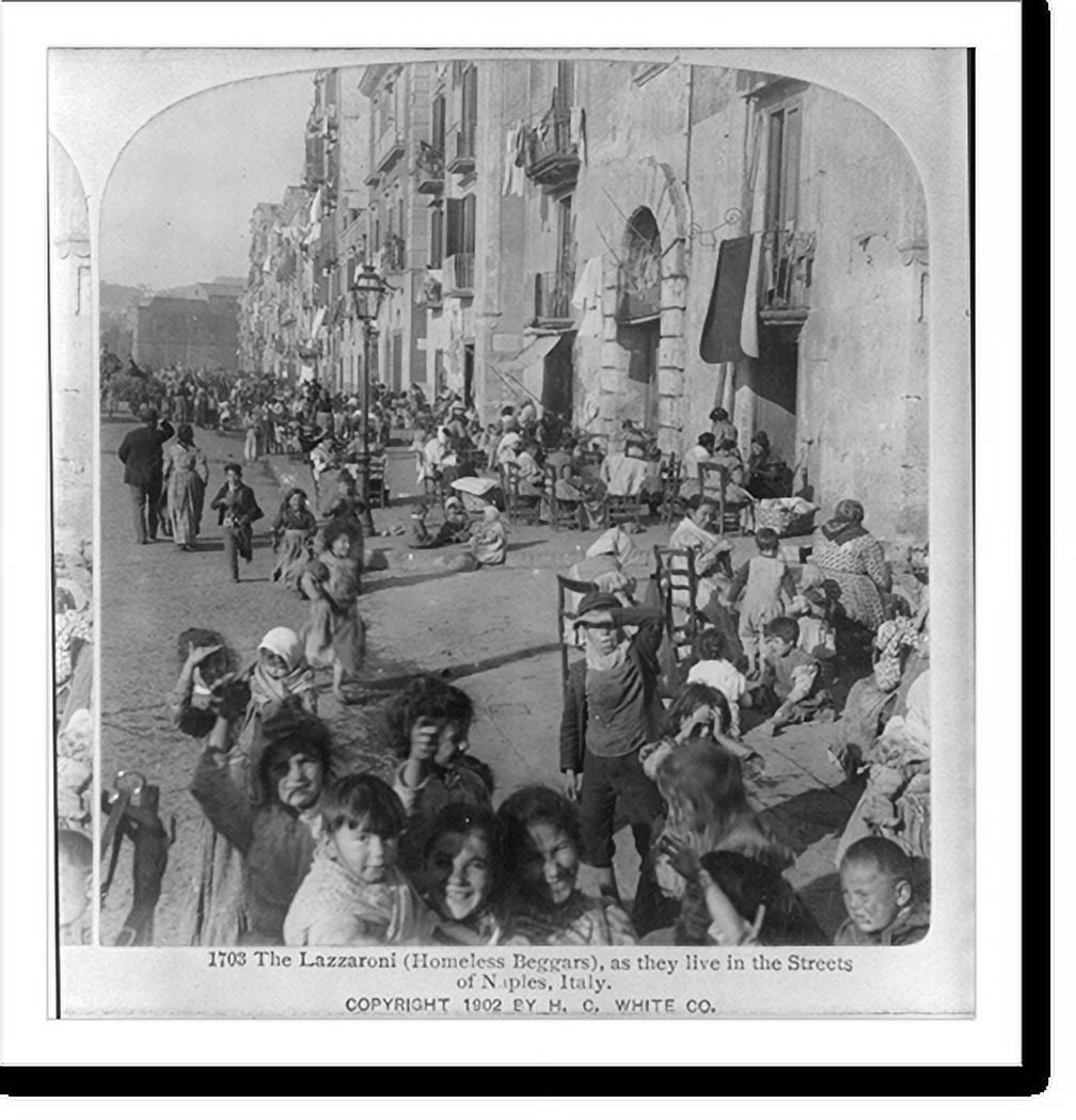 Historic Print, The Lazzaroni (homeless beggars), as they live in the ...