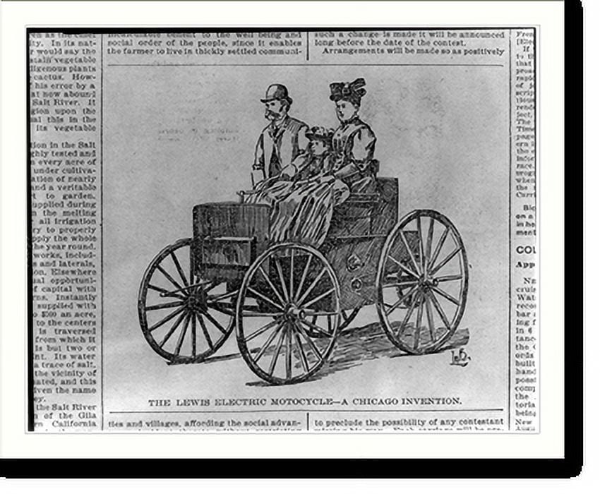 Historic Print, The Lewis electric motorcycle - a Chicago invention, 16 ...