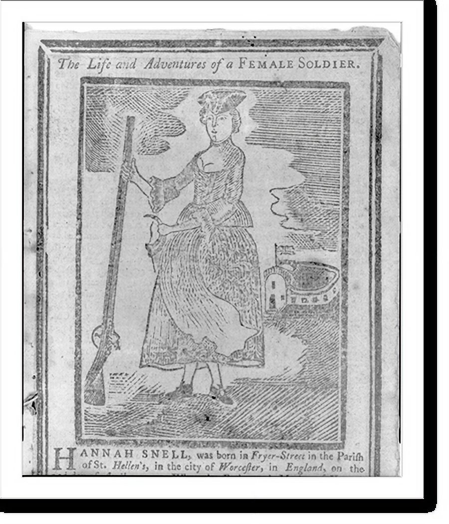 Historic Print, The Life and Adventures of a Female Soldier. Hannah ...