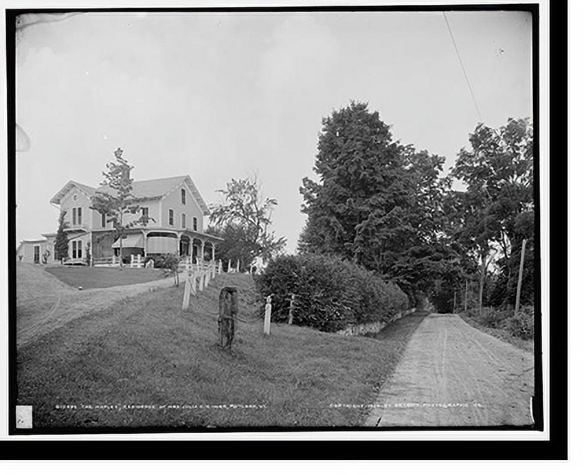 Historic Print, The Maples, residence of Mrs. Julia C.R. Dorr, Rutland ...