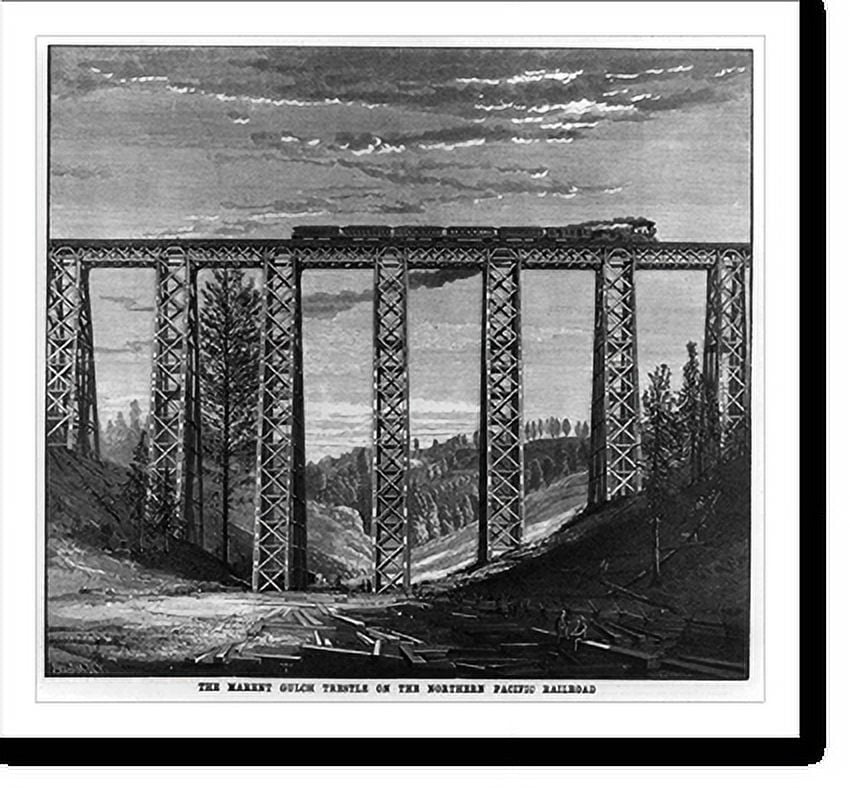 Historic Print, The Marent Gulch Trestle on the Northern Pacific ...