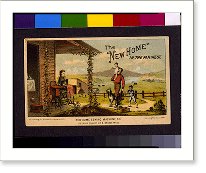 Historic Print, The New home" in the far west.W.U. Morgan & Co. Lith ...