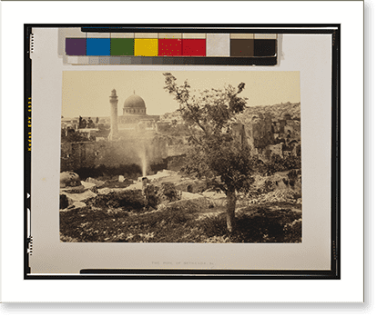Historic Print, The Pool of Bethesda, &c, Jerusalem.Frith., 16" x 20 ...