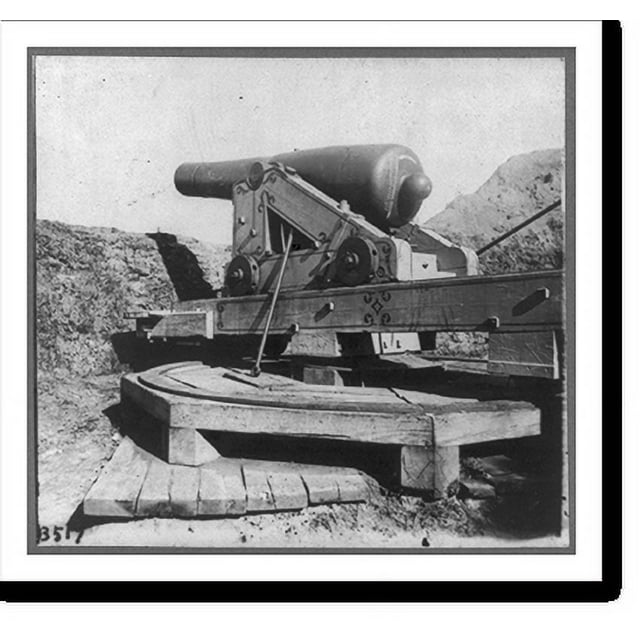Historic Print, [The Swamp Angel gun. Morris Island, South Carolina ...