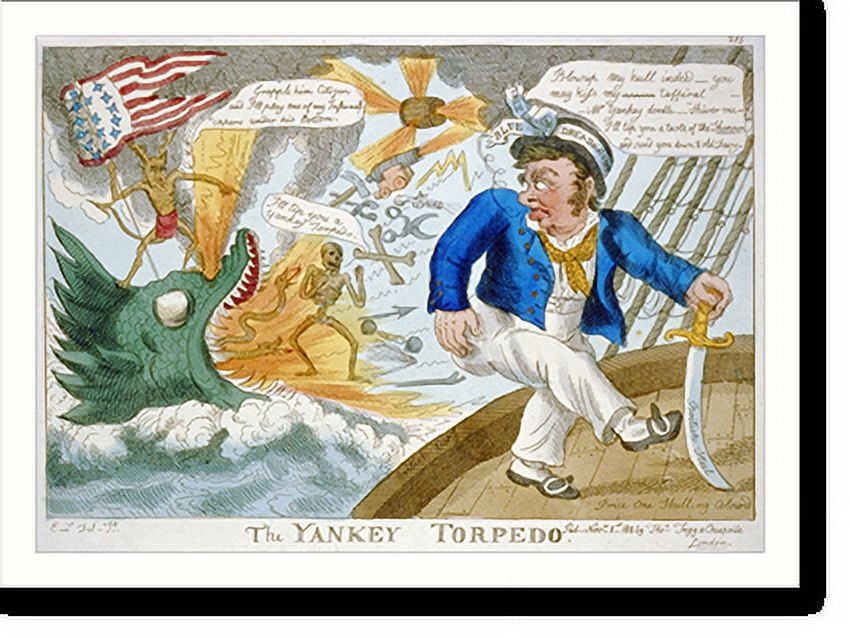 Historic Print, The Yankey Torpedo - 2, 18" x 24" - Walmart.com